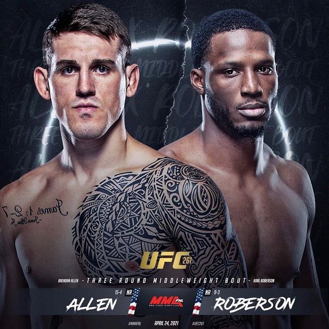 Brendan Allen Rise Starts at UFC 261 – Billy's MMA Blog